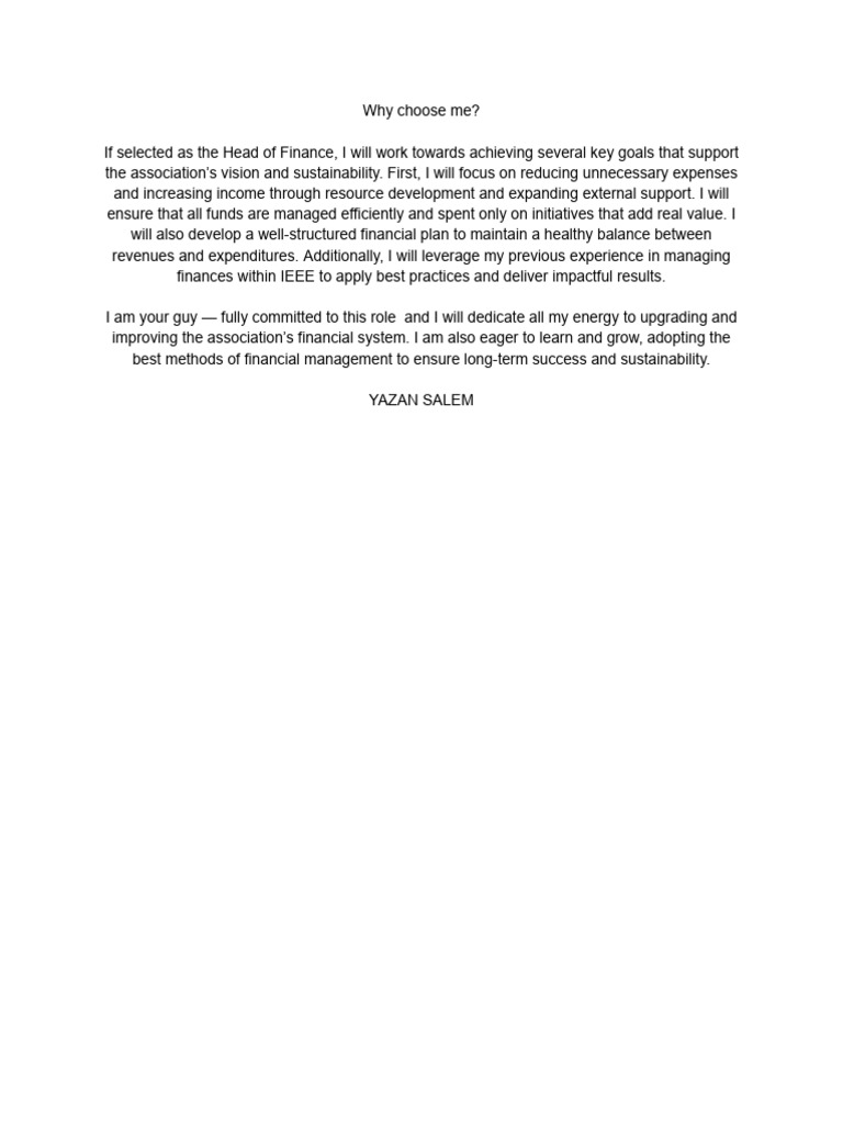Why Choose Me | PDF