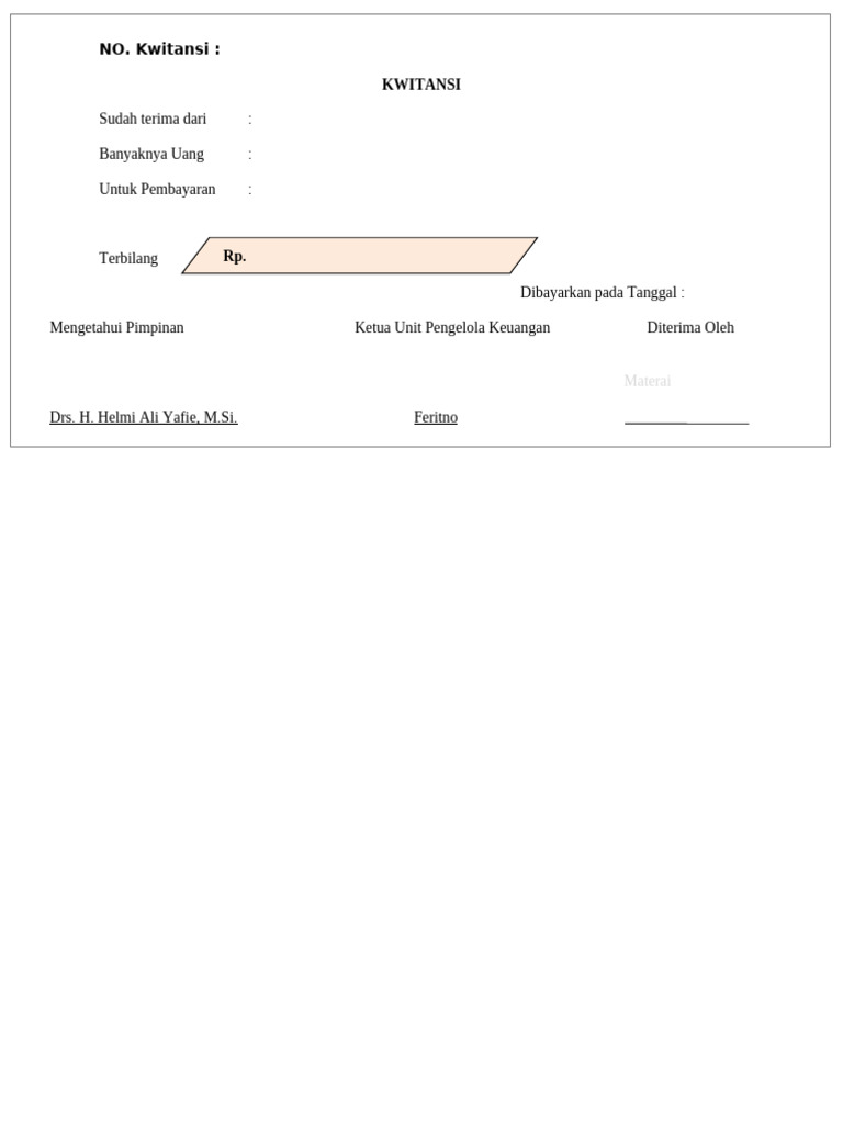 Kwitansi | PDF