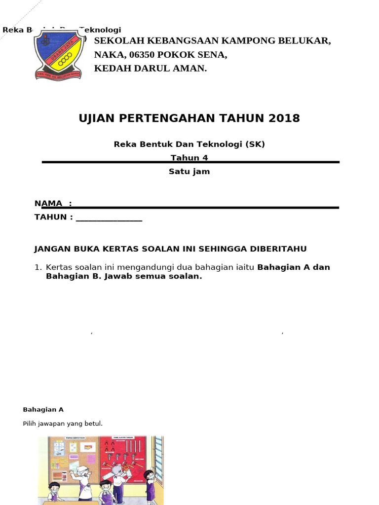 Ujian PPT RBT t4 2018 | PDF