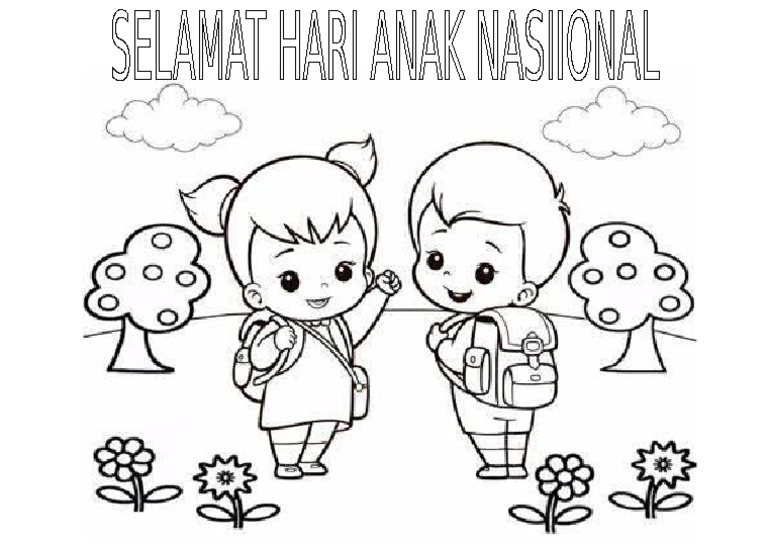 Mewarnai Hari Anak Nasional 2024 | PDF
