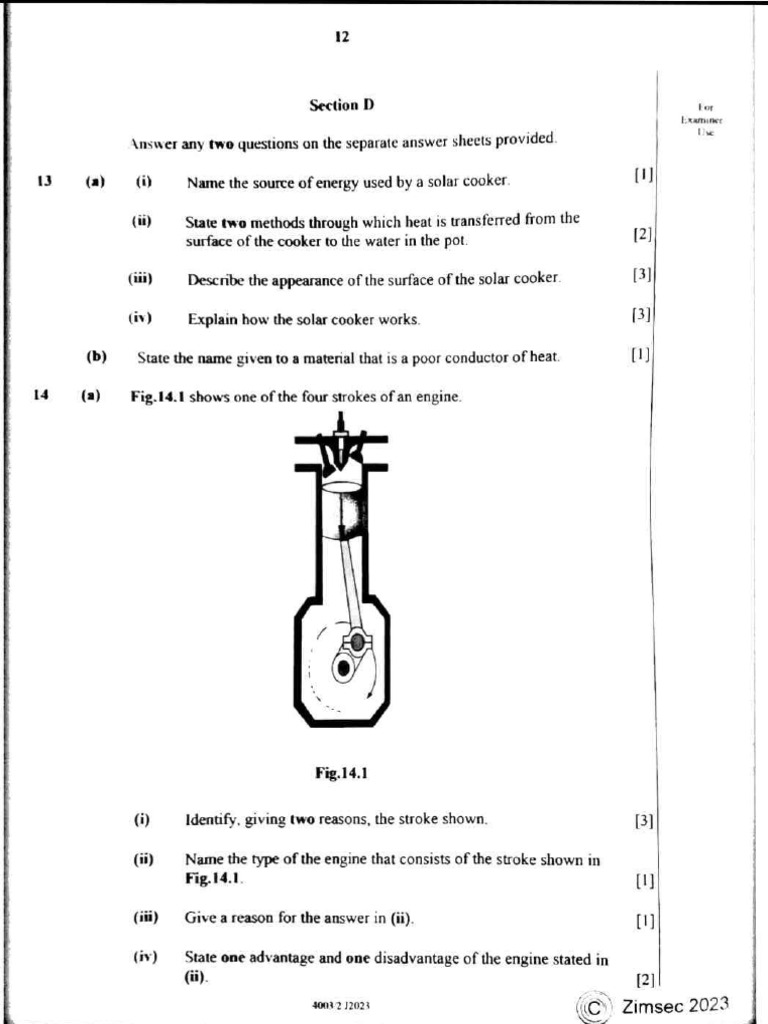 Combined Science P2 Section D June 2023 | PDF