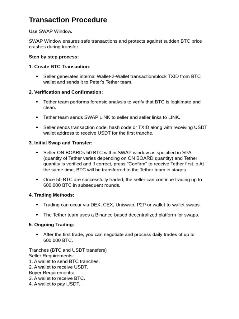 Transaction - Procedure (Peter V1) | PDF