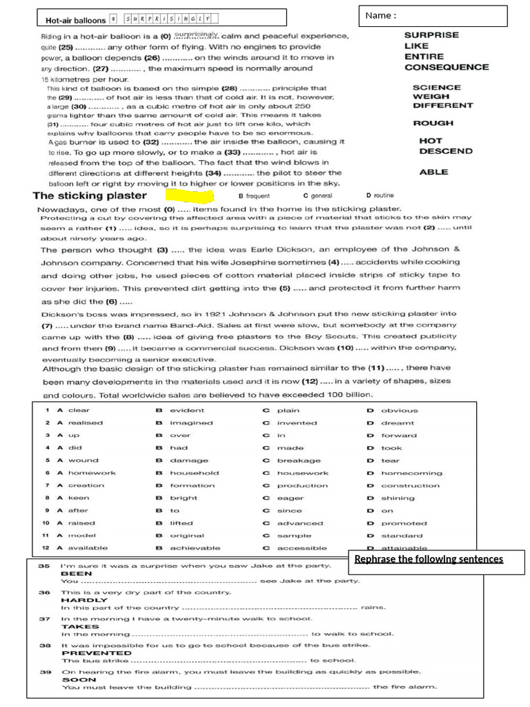 b2 Use of English TEST 7 | PDF