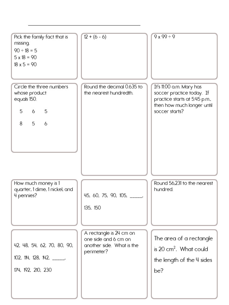 MathWorksheetsGrade5 9 22 | PDF