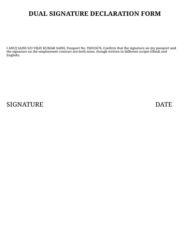 Dual Signature. | PDF