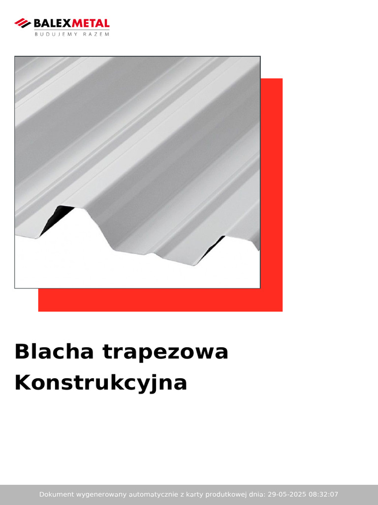 BALEX Blacha Trapezowa Konstrukcyjna 2025-05-29 | PDF