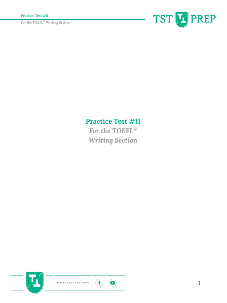 New TST Prep Complete Test 11 Yt The Writing Section | PDF