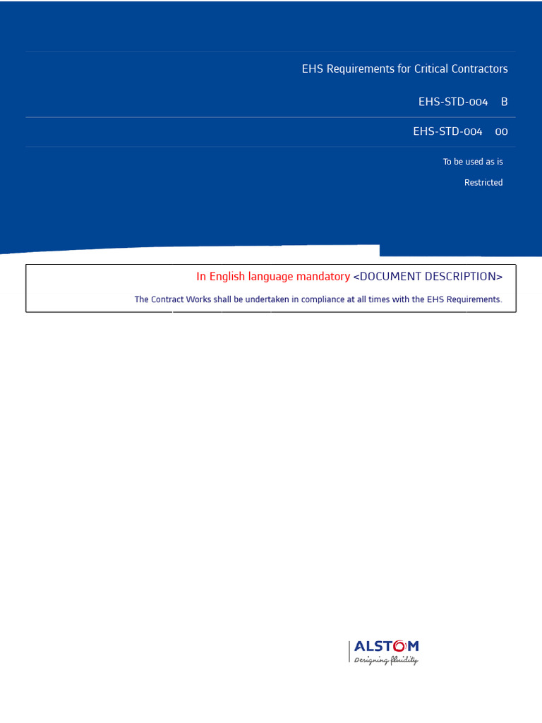 Appendix 5 EHS STD 004 EHS Requirements | PDF | Scaffolding | Personal ...