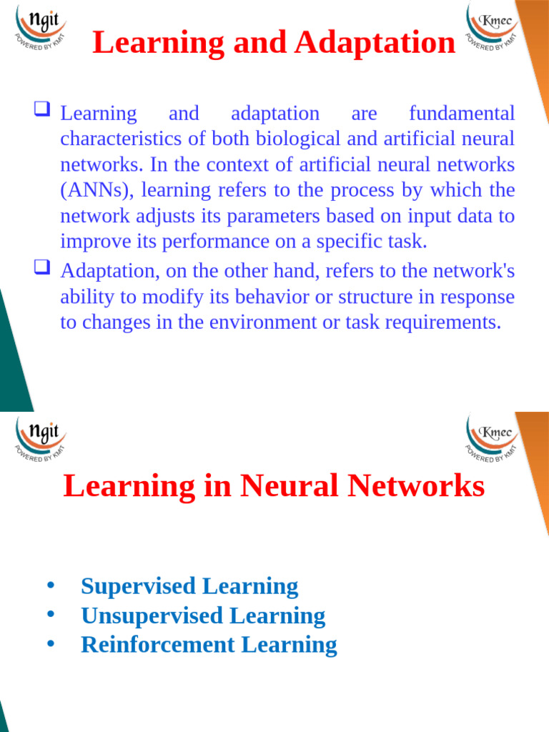 Neural Networks: Learning & Adaptation | PDF | Machine Learning ...