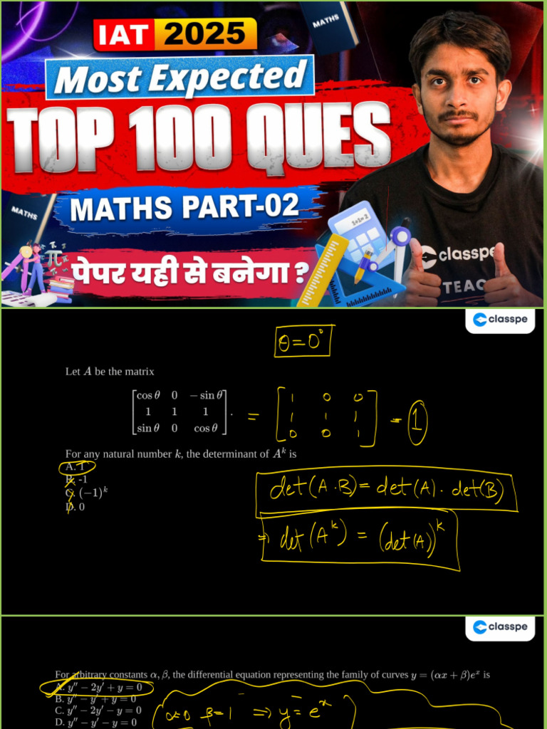 Math - 100 Most Imp Ques - Part 2 - 22494c77 Fe0c 4e3f 937d 32ea5e17fc9e | PDF