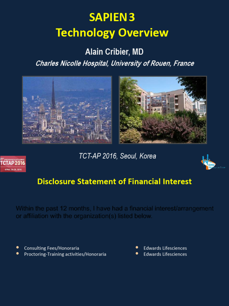 Cribier Sapien 3 Presentation | PDF | Medical Specialties | Surgery