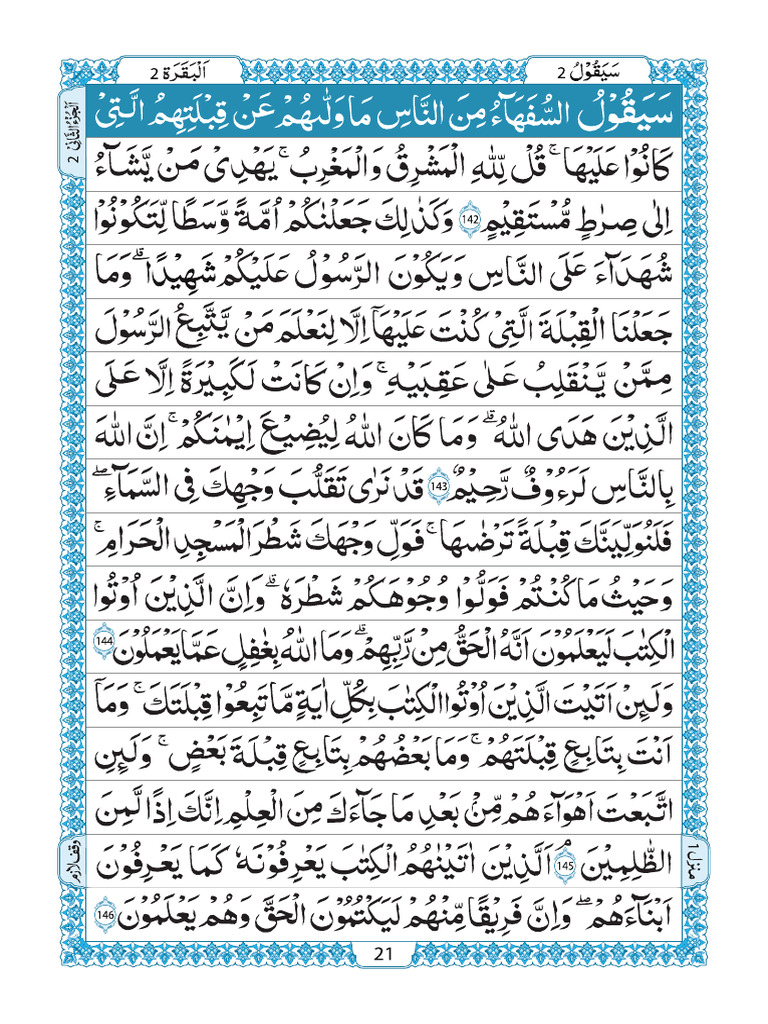 Juz - Parah 2: Saya Quool سیقول | PDF