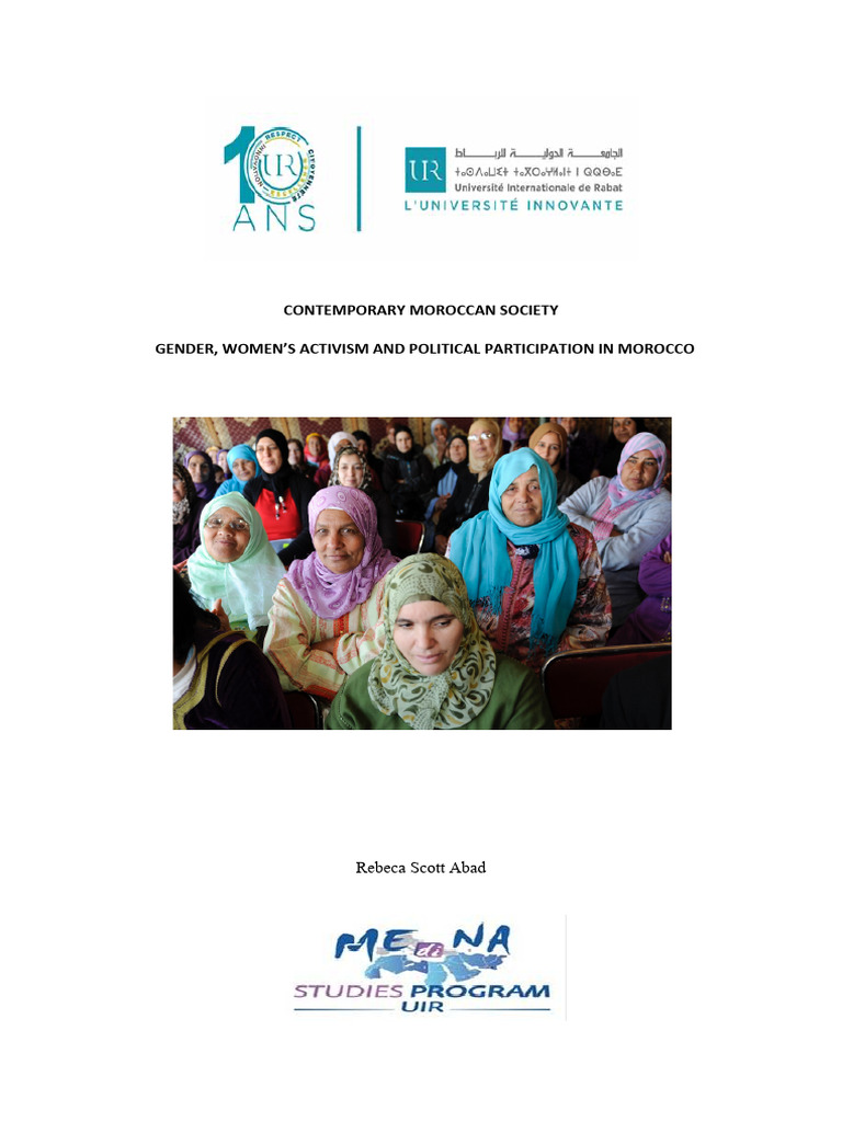 Scott Abad Rebeca-Contemporary Moroccan Society | PDF | Gender Studies | Feminism