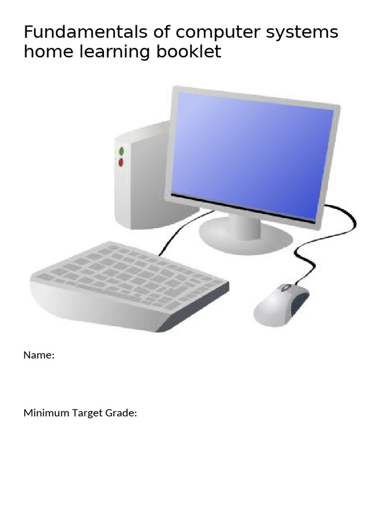 Fundamentals of Computer Systems Homework Booklet | PDF | Logic Gate | Assembly Language