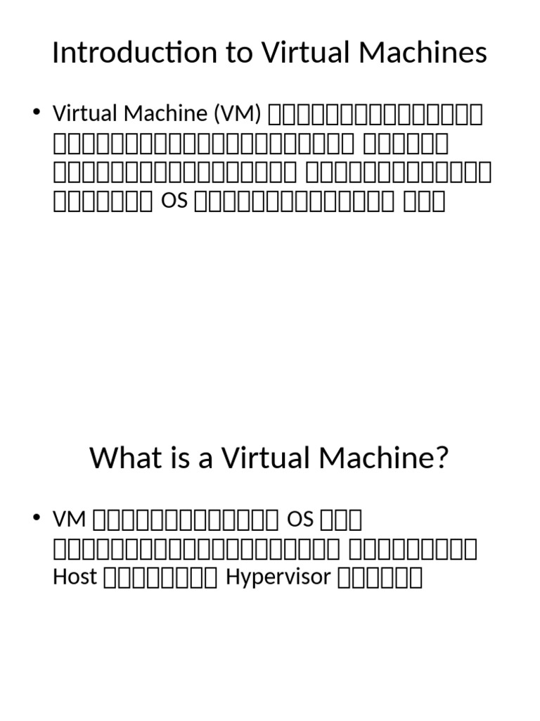 Virtual Machine Intro Presentation | PDF