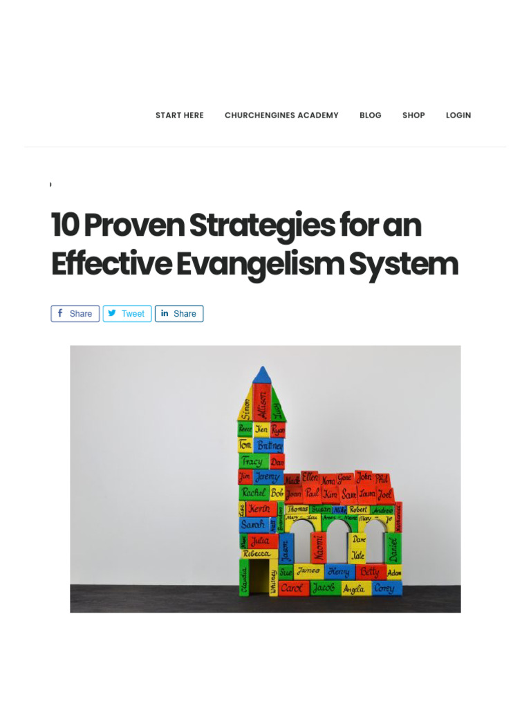 10 Proven Strategies For An Effective Evangelism System | PDF | Jesus ...