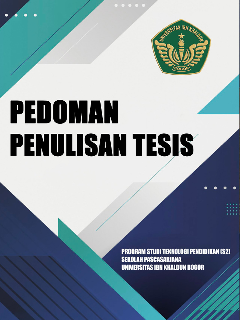 Pedoman Penulisan Tesis S2 Teknologi Pendidikan | PDF