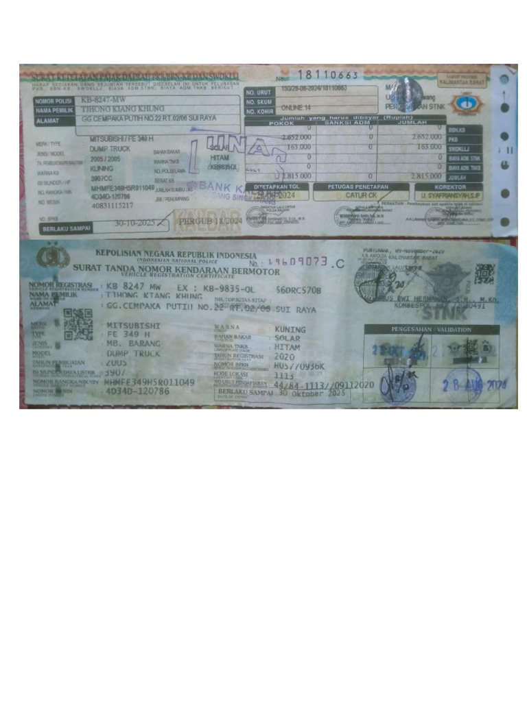 STNK Dan Kir Tjhong Kiang Khung | PDF