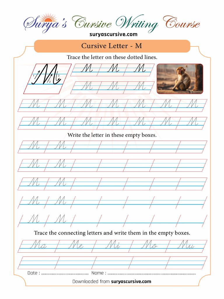 Cursive Capital Letter M | PDF