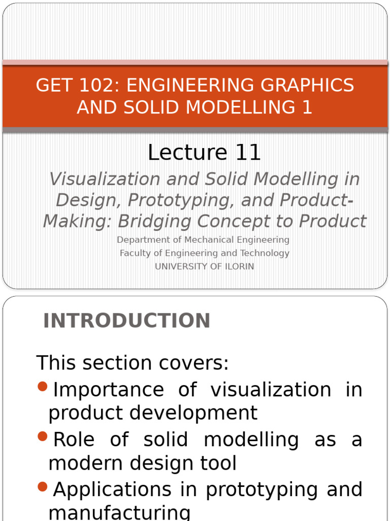 GET 1O2 Intro To CAD 2 - Visualisation | PDF | Visualization (Graphics) | 3 D Computer Graphics