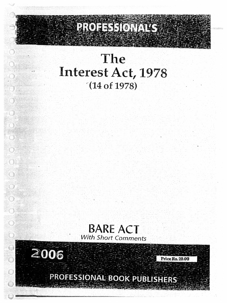 The Interest Act 1978 | PDF