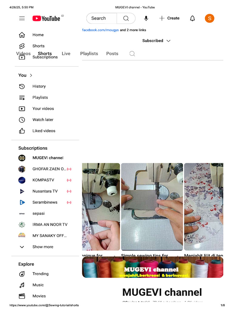 Mugevi Channel - Menjahit Lilit | PDF