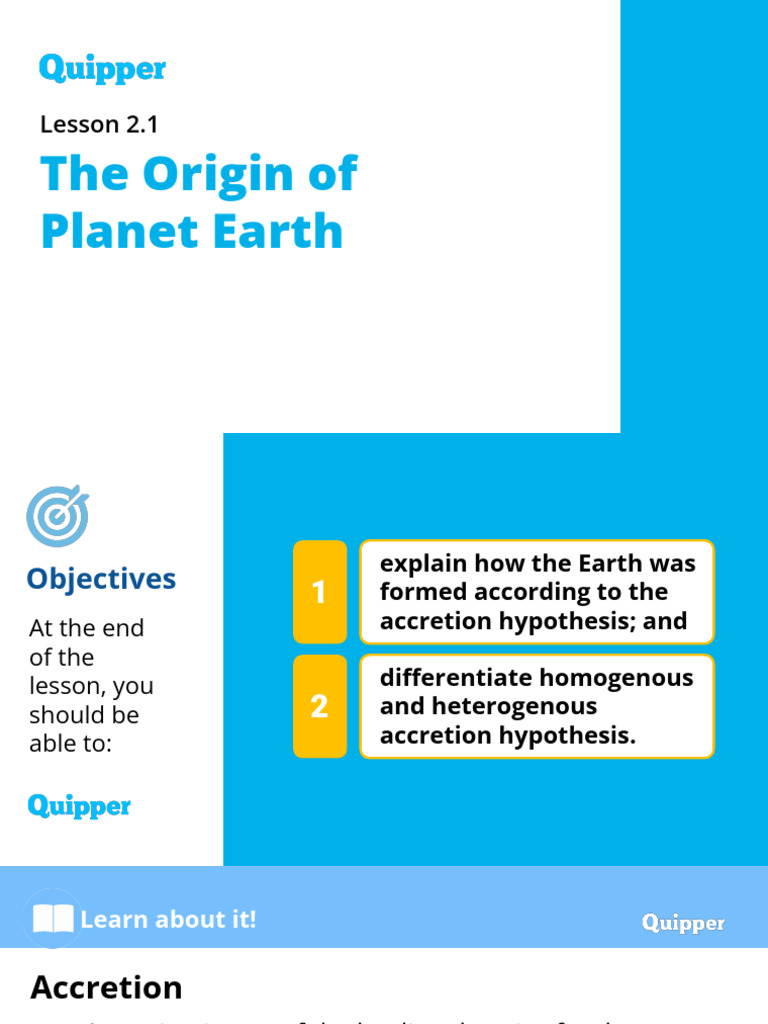 Earth Science SHS 2.1 The Origin of Planet Earth | PDF | Planets | Earth