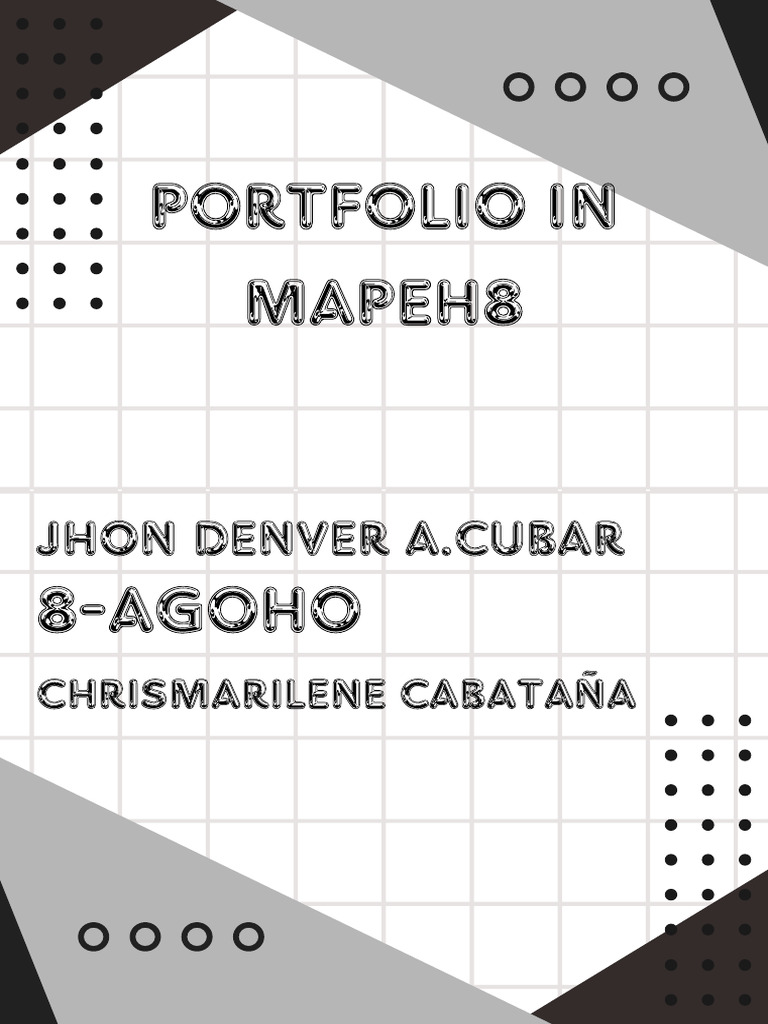 Black and White Simple Graphic Design Portfolio Cover Page Document A4 ...