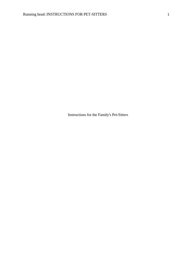 Week 1 Workshop. - Instructions Final | PDF | Cats | Domesticated Animals