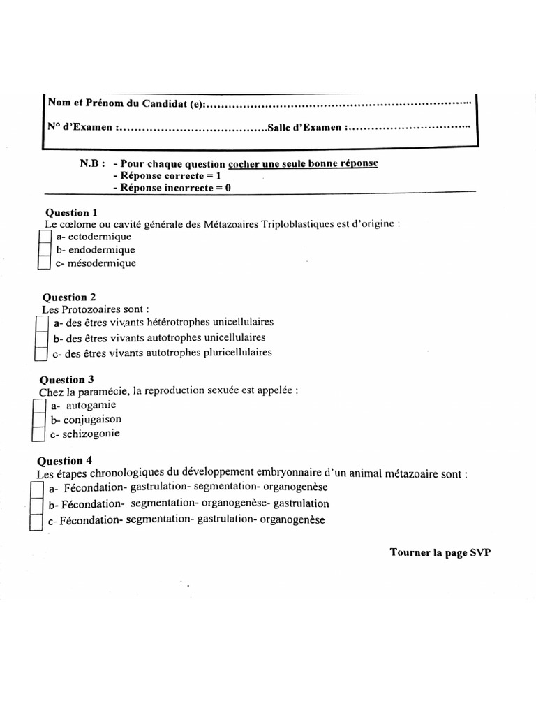 PDF MSE SVT - Anciens Epreuves - Master ENS | PDF