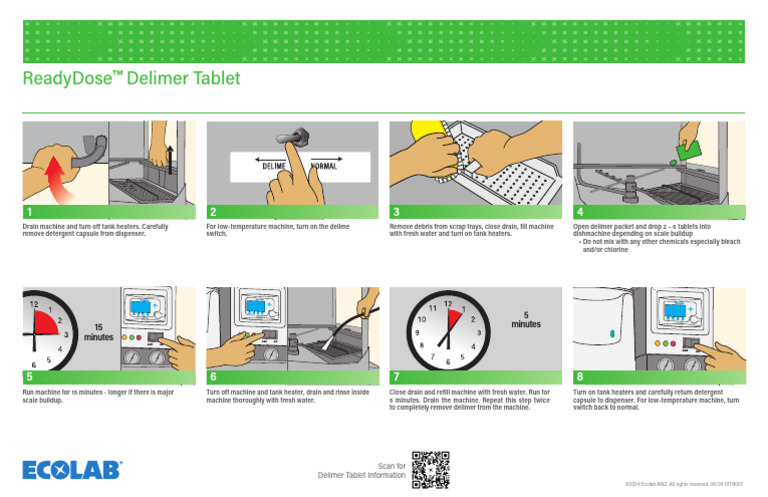Delimer Tablet Wall Chart AU | PDF | Industrial Processes | Chemical Substances