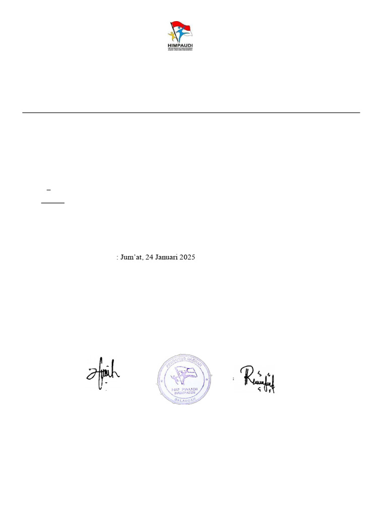 Pelantikan Pengurus HIMPAUDI Balangan | PDF