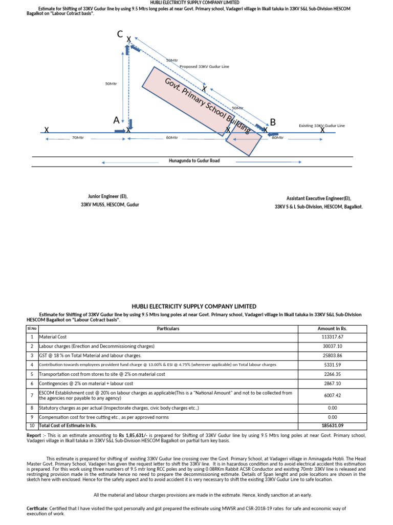 Shifting of 33kv Gudur Line Crossing Over School | PDF | Insulator ...