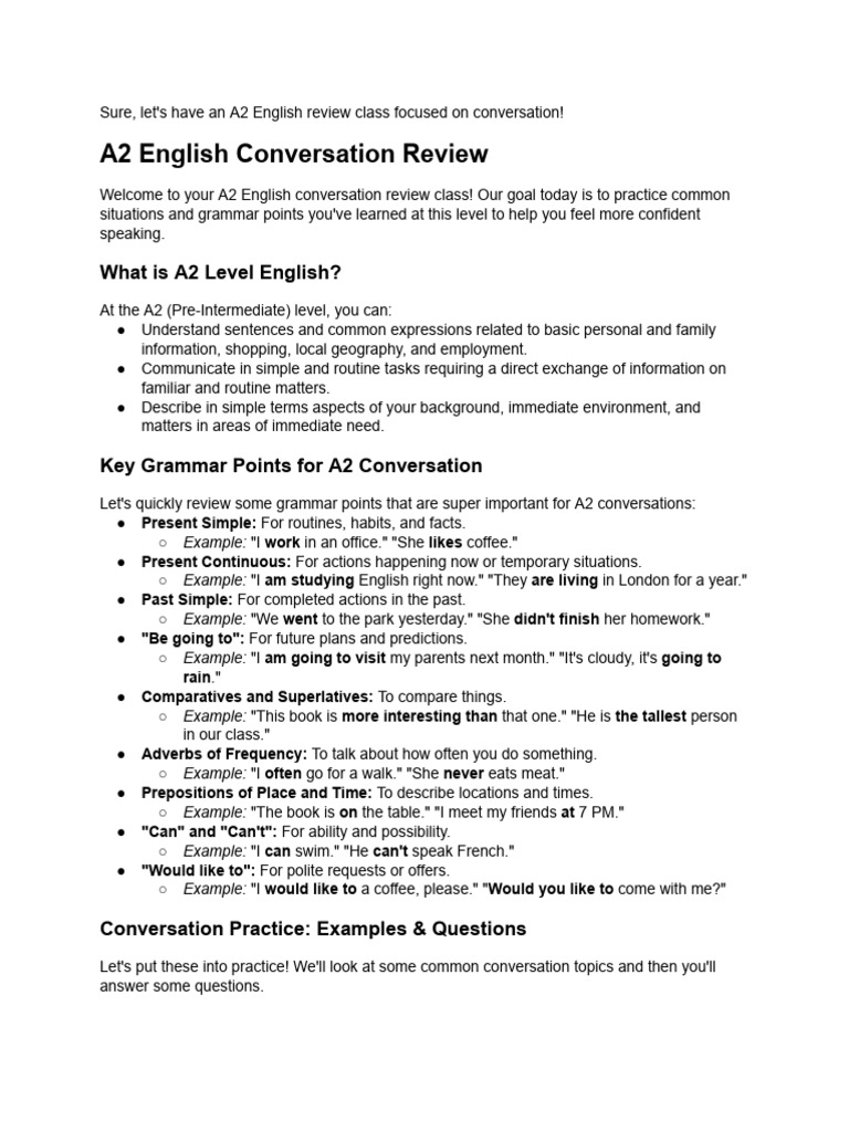 A Review Class of A2 Level With Examples and Quest.. | PDF | Human ...