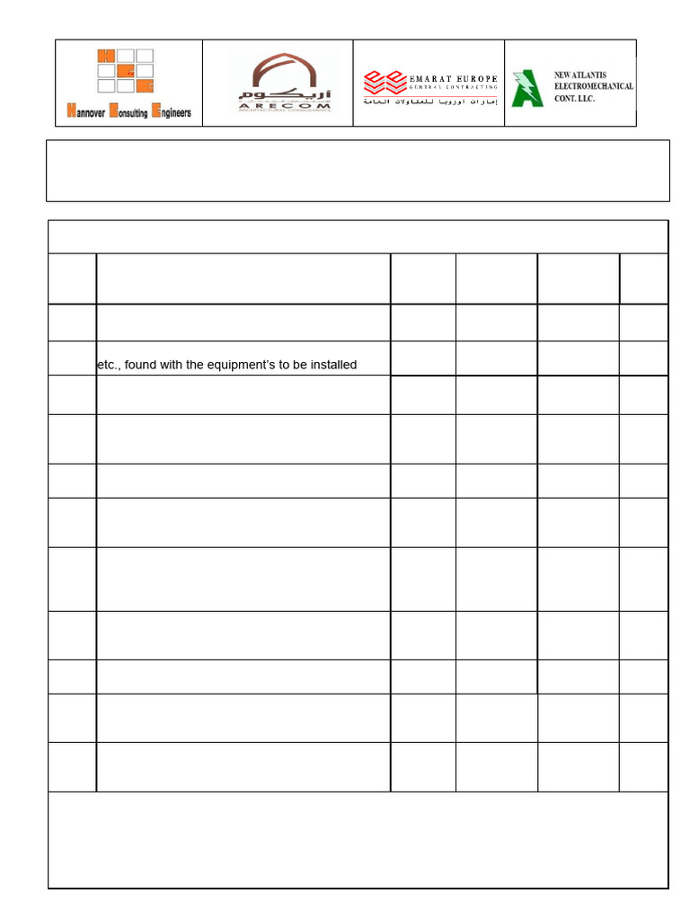 SMDB Installation Checklist | PDF