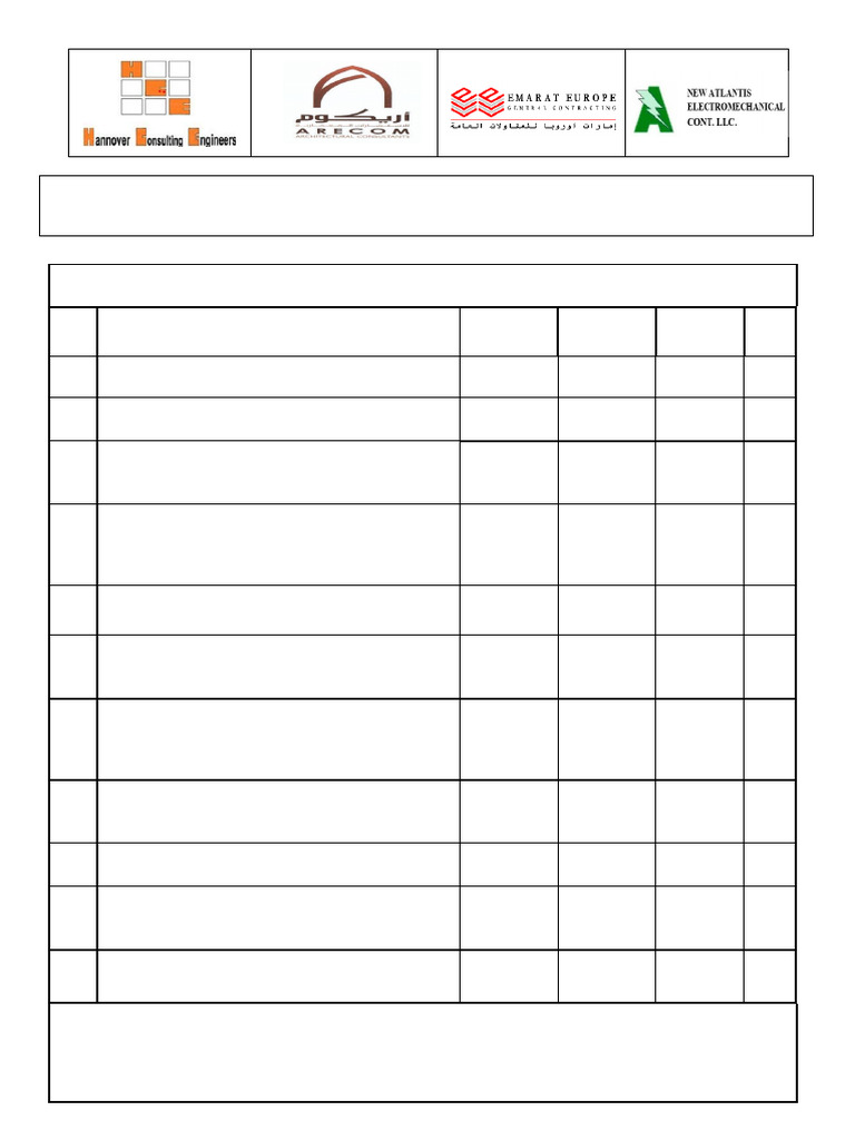 Check List - Installation of MDB | PDF