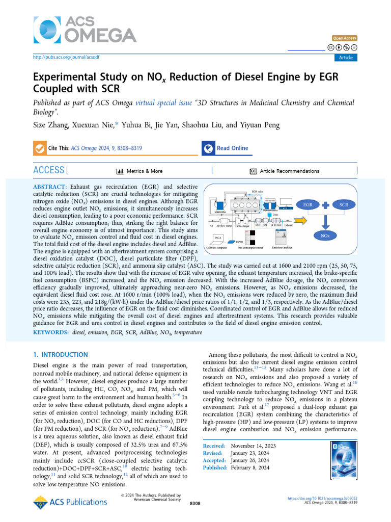 Experimental Study On NOx Reduction of Diesel Engine by EGR Coupled ...