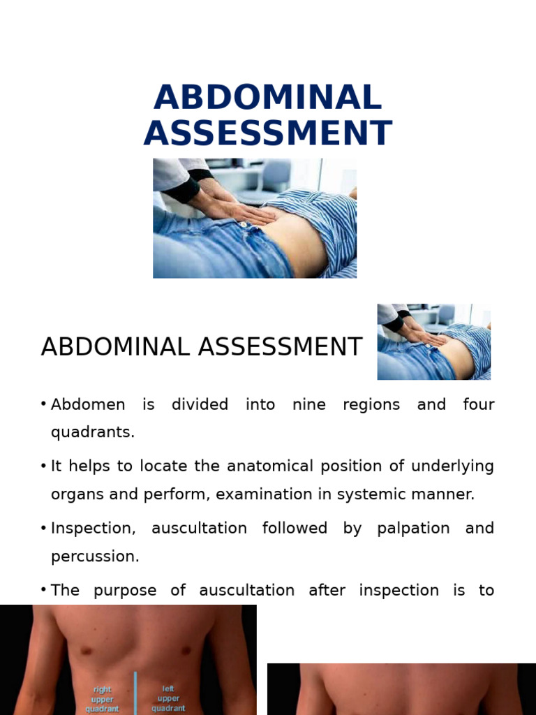 Abdominal Assessment | PDF | Abdomen | Medical Specialties
