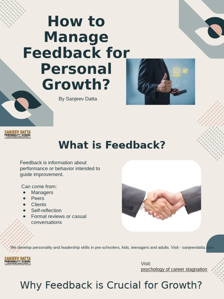 How To Manage Feedback For Personal Growth? | PDF | Leadership ...
