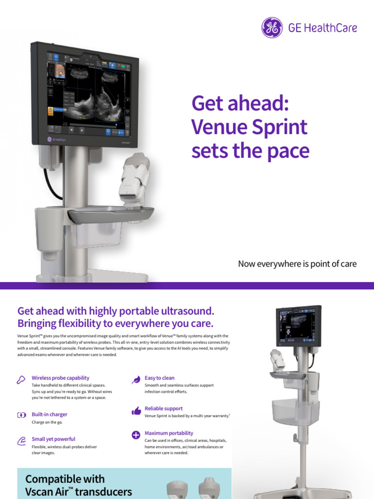 Venue Sprint: Portable Ultrasound Solutions | PDF | Medical Ultrasound ...