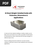 GI Sheet Weight Specifications and Chart | PDF | Sheet Metal | Pound (Mass)