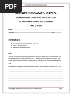 A-Level Biology Scenario Questions | PDF | Tissue (Biology) | Heart