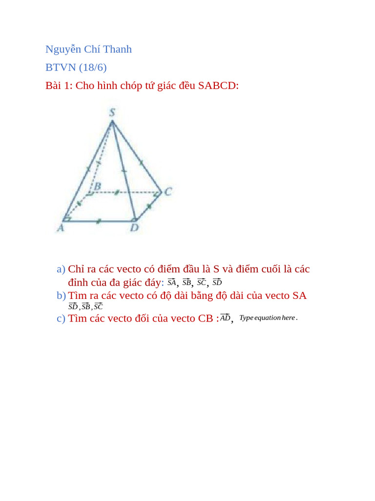 Nguyễn Chí Thanh Btvn 18 6 | PDF