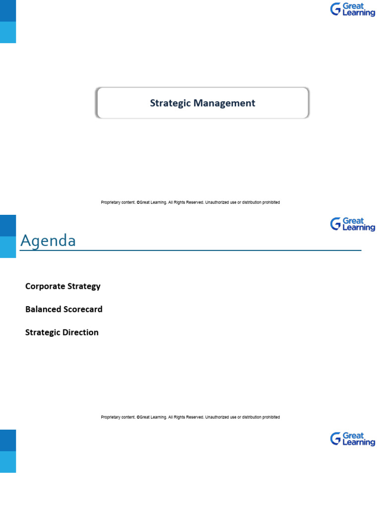 Corporate Strategy and Balanced Scorecard | PDF | Strategic Management ...