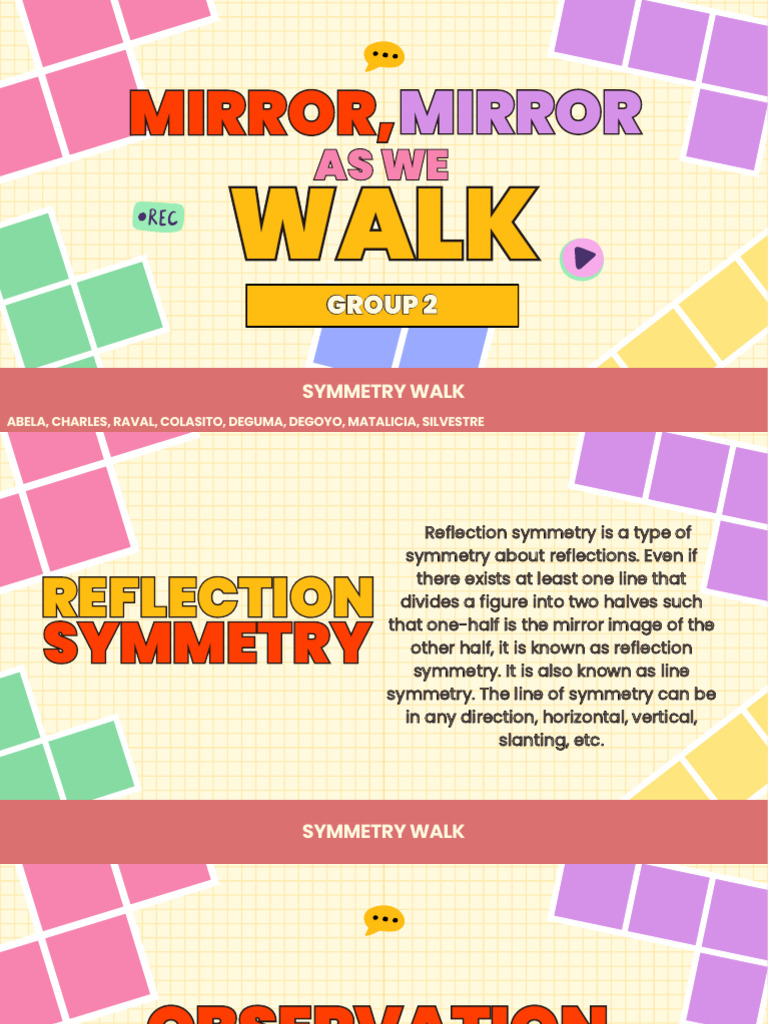 Performance Task #1 Symmetry Walk | PDF | Symmetry