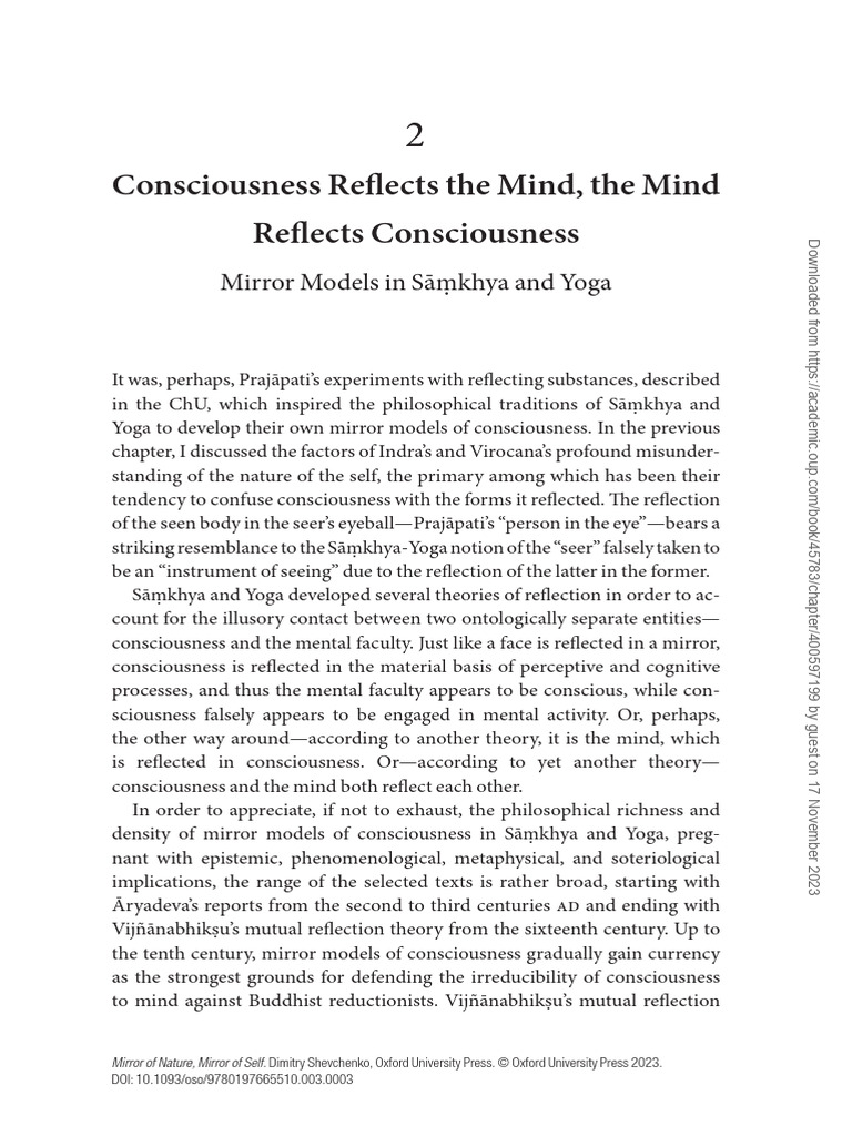 Consciousness Reflects The Mind The Mind Reflects | PDF | Mind ...