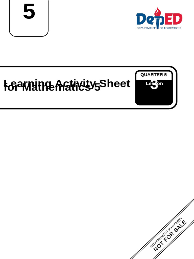 Q1 LAS Math-5 Lesson-3 Week-3 | PDF