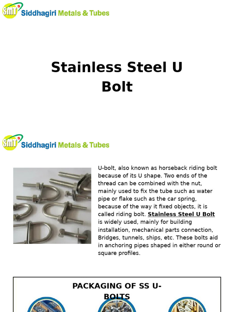 Stainless Steel U Bolt | PDF