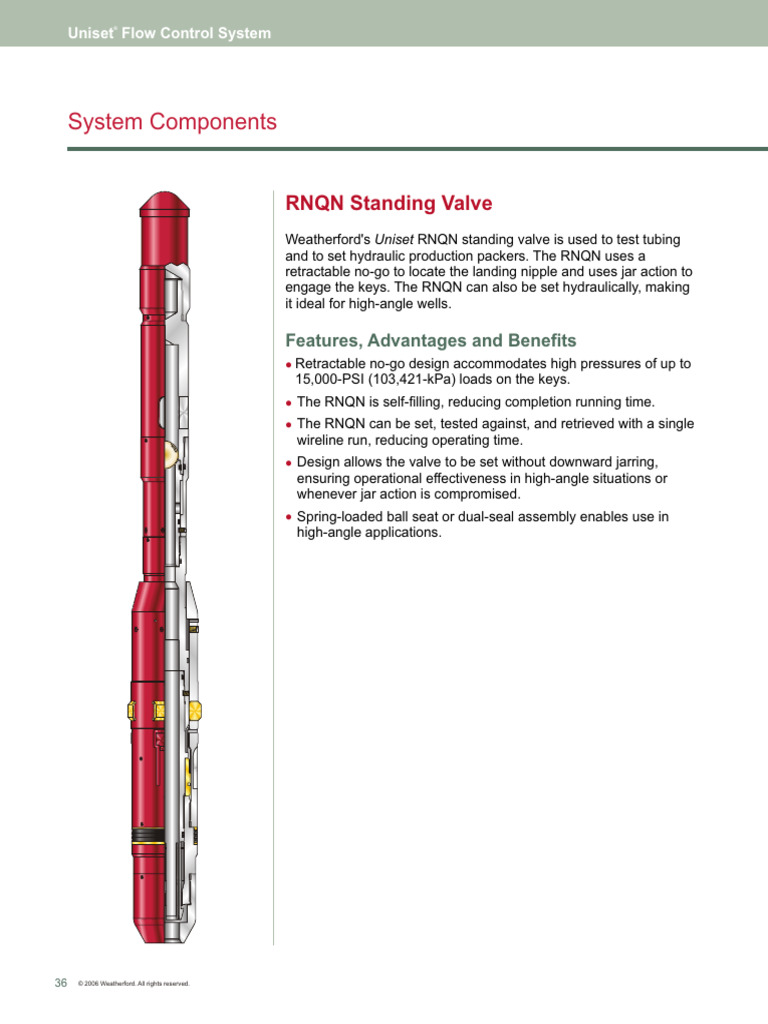 RNQN Standing Valve Specifications | PDF | Mechanical Engineering | Gas ...