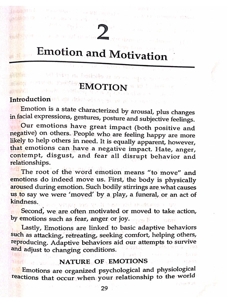 .Emotion and Motivation | PDF